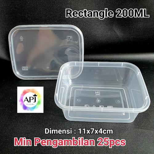 Jual Thinwall Rectangle 200ml / Kotak Makan 200ml / Thinwall Mini 200ml / S - Jakarta Barat ...