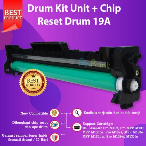 Jual Drum Kit Unit + Chip Reset Drum HPC 19A CF219A 17A CF217A ...