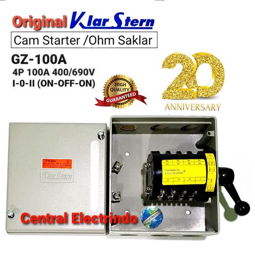 Jual Cam Starter Ohm Saklar 4P GZ 100A I-0-II KlarStern. - Kota ...