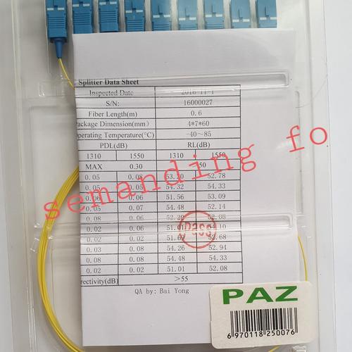 Jual Passive splitter / pasif spliter 1-8 merk PAZ PLC SC UPC fiber ...