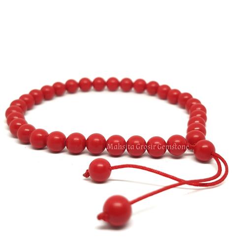 Jual Gelang tasbih batu red marjan/coral original stone 6mm - Jakarta ...