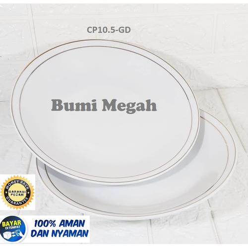 Jual Piring Makan Keramik Besar | Piring keramik Lismas 10.5" Indo ...