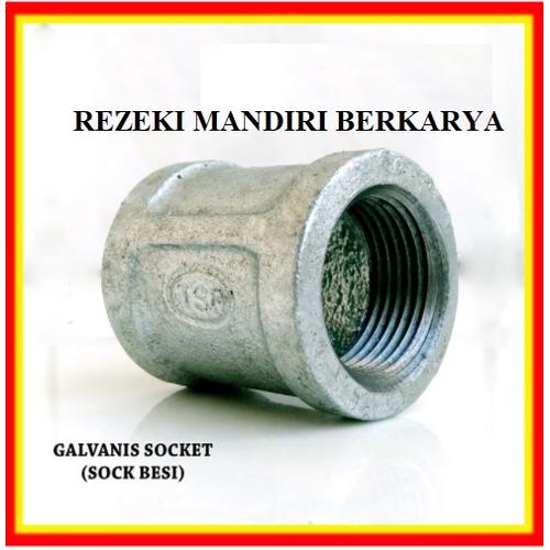 Jual SOCKET 1/2 INCHI - SOCK BESI DRAT DALAM / sambungan drat dalam ...