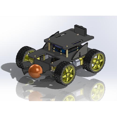 Jual Rangka Robot Soccer 4 WD Robosoccer 4WD Joystick Bluetooth Arduino ...