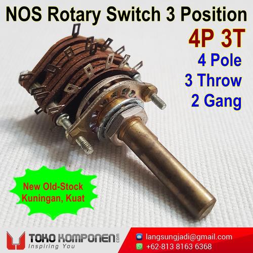 Jual 4P3T Rotary Switch NOS - 4 Induk 3 Posisi 2 Gang Kuningan - Kab ...