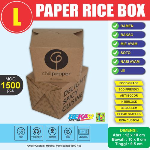 Jual RBC-L11 Kemasan Rice Box Food Pail Kraft Liner Cetak 1 Warna Uk ...