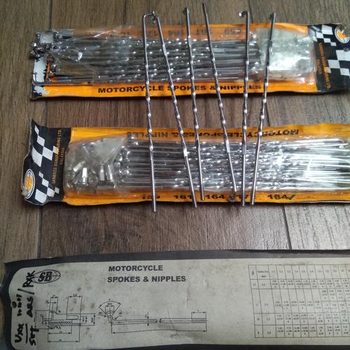 Jual Ruji Jari Jari Motor ukuran 184 model ULIR Krom Chrome Original SB ...