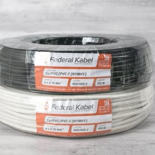 Jual Kabel Listrik Serabut NYYHY NYMHY 4x0,5 4x0.5mm Federal @100meter - Hitam - Jakarta Barat ...