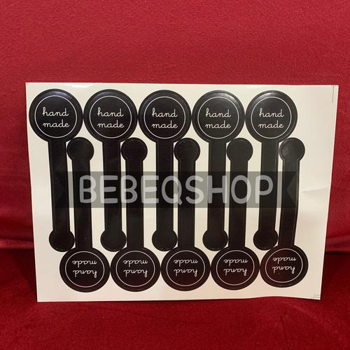 Jual Long Sticker Label Kue Cake Roti Cookies HANDMADE(Black) isi ...