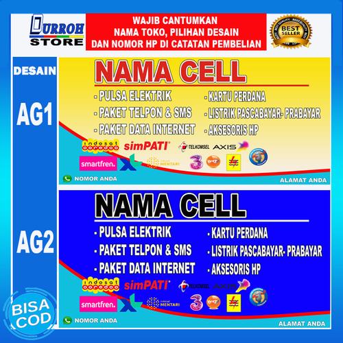 Jual Spanduk / Banner Konter Cell / Celluler Desain 40 - 200X50 ...