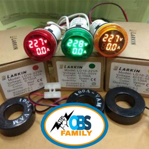 Jual Pilot Lamp dengan Indikator Volt dan Ampere merk Larkin type LD16 ...