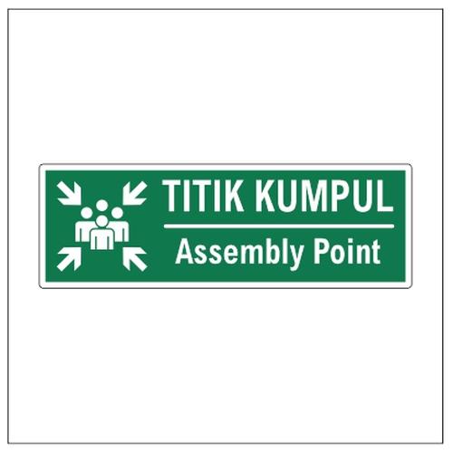 Jual Rambu titik kumpul / assembly point acrylic (akrilik) - 30*10 cm ...