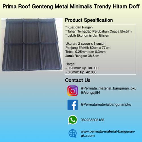 Jual PRIMA ROOF GENTENG METAL MINIMALIS TRENDY HITAM DOFF 2x3 DAN 2X4 ...