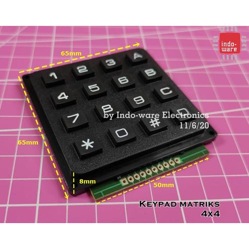 Jual 4x4 4 x 4 MATRIX KEYPAD KARET keypad rubber 4*4 - Kota Semarang ...