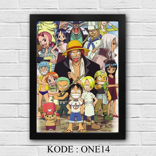 Jual Poster dinding Bingkai dekorasi rumah ANIME ONE PIECE WANTED A4 ...