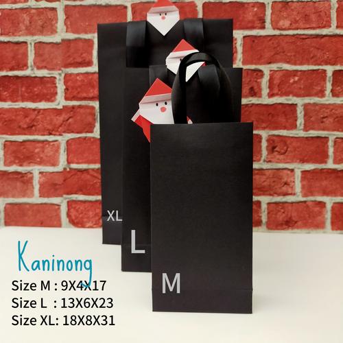 Jual Paper Bag Hitam Tebal Fancy Goodie Bag Hitam Size M - XL - L ...
