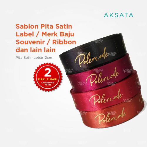 Jual Label Pita Satin, Label Baju, Label Hijab, Label Masker, Desert ...