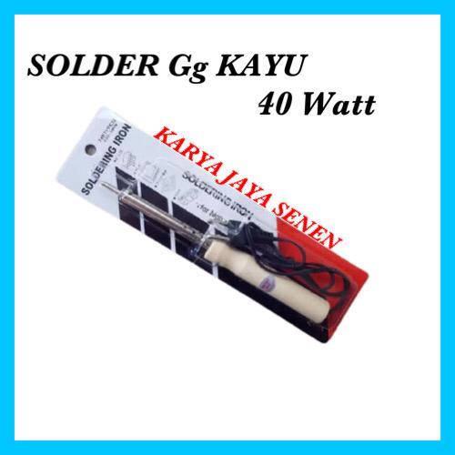Jual Solder Gagang kayu 40 watt / solder listrik Gg Kayu soldering iron ...