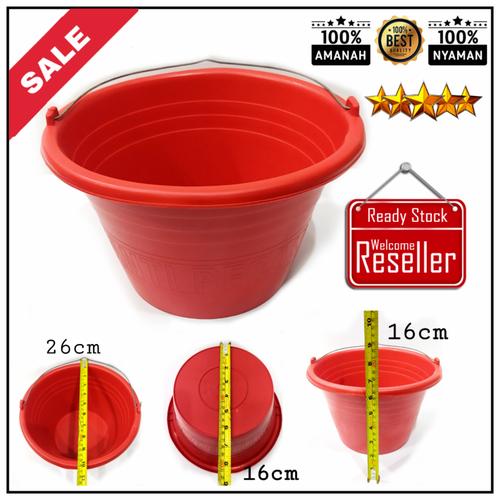 Jual EMBER COR WARNA MERAH/ EMBER COR KARET/EMBER ANTI PECAH/ EMBER ...