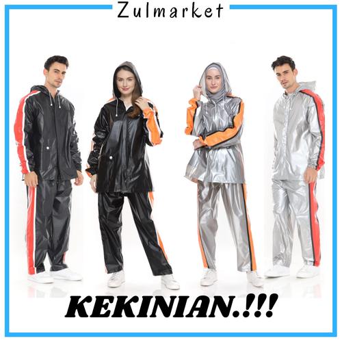 Jual Mantel Jas Hujan Setelan Pria Wanita Dewasa Murah Kekinian Original - Hitam Merah - Kota ...