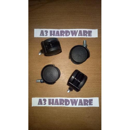 Jual RODA KURSI KANTOR TIPE DRAT ( RODA CASTOR / RODA CASTER ) - HITAM ...