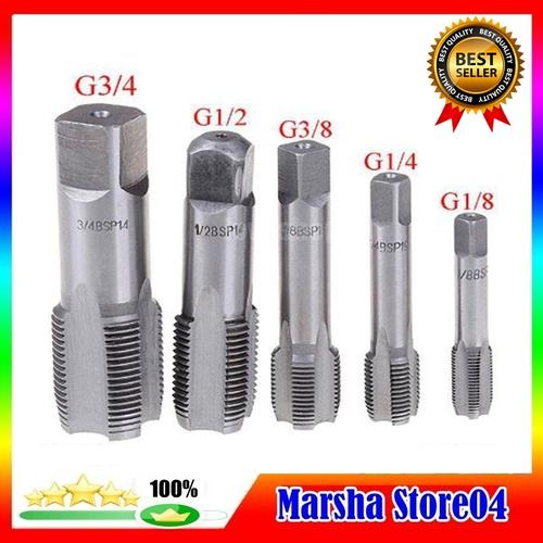 Jual G1/8 1/4 3/8 1/2 3/4 HSS Taper Pipe Tap NPT Metal Screw Thread ...