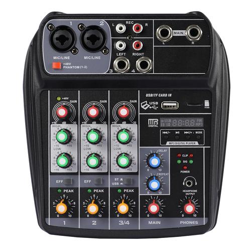 Jual Mixer Audio 4 Channel Professional Mixing Console Monitor Effect ...