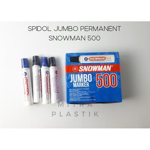 Jual Spidol Snowman 500 Permanent Marker Besar Jumbo Hitam Biru ...