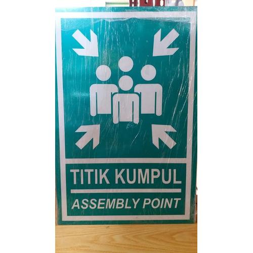 Jual RAMBU PLAT TITIK KUMPUL 30 X 40 CM ASSEMBLY POINT SIGN ALUMINIUM ...