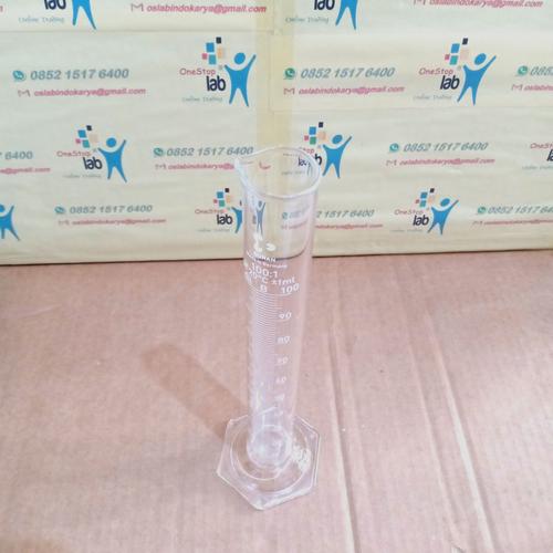Jual DURAN Gelas ukur 100 ML Measuring cylinder silinder ukur kaca ...