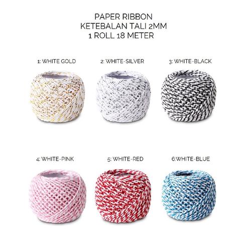 Jual Pita Kado Tali Rami Kertas Tambang Paper Ribbon Jute Gold String ...