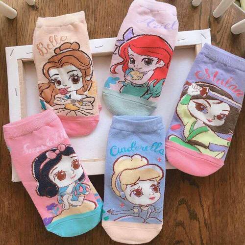 Jual KAWAI KAOS KAKI DISNEY PRINCESS SOCKS CINDERELLA SNOW WHITE FROZEN ...