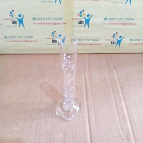 Jual DURAN Gelas ukur 50 ML Measuring cylinder silinder ukur kaca - Kab ...