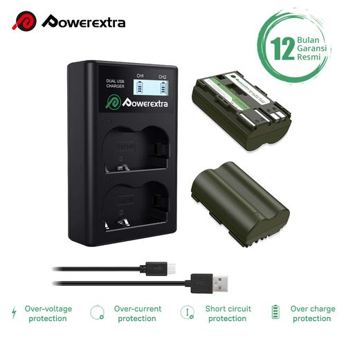 Promo POWEREXTRA BATTERY CANON BP-511A 2 PACK WITH DUAL CHARGER FOR 30D ...