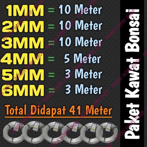 Jual Kawat Bonsai 6 Ukuran Komplit 41 Meter - Kota Bandung - PHS ...