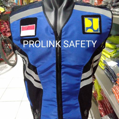 Jual ROMPI SAFETY BIRU BERLOGO PU BENDERA BAHAN TASLAN SAMPING JALA ...
