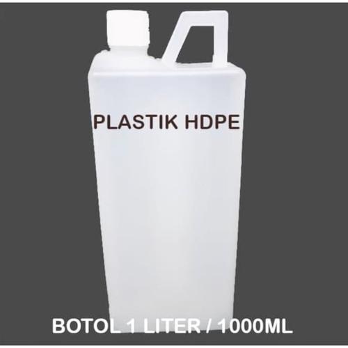 Jual BOTOL JERIGEN 1 LITER / BOTOL PLASTIK / BOTOL PLASTIK HDPE 1L NO ...