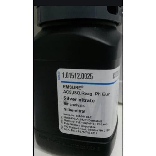 Jual Silver Nitrate Perak Nitrat AgNO3 25 Gram (AR) | Merck 1.01512. ...