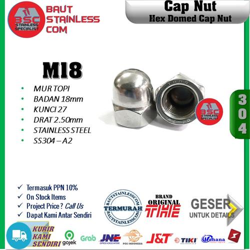 Jual MUR TOPI M18 Cap Nut SUS304 Original per-satuan - Kab. Bekasi ...