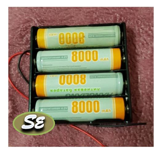 Jual Batrai Box Kotak Batre Holder 4x Baterai Case Li ion 18650 plus ...