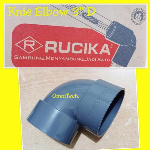 Jual Elbow Knie Knee PVC Rucika D 3" Fitting Sambungan Pipa L Tebal ...