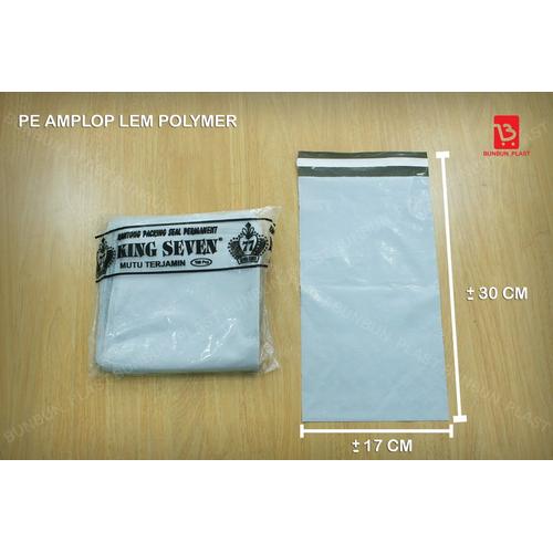 Jual Plastik HDPE Amplop Lem Polymer 17x30cm Merk King Seven - Hitam ...