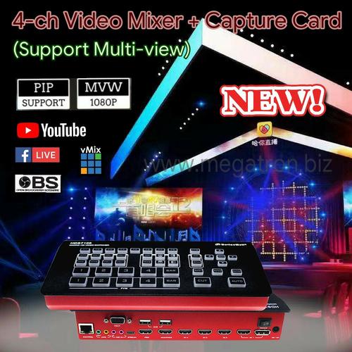Jual 4-ch Video Mixer + Capture for Live Streaming - better than ATEM ...