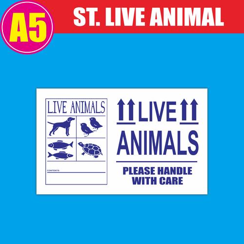 Jual Sticker LIVE ANIMAL Please Handle With Care A5 - Cetak 1 Warna ...