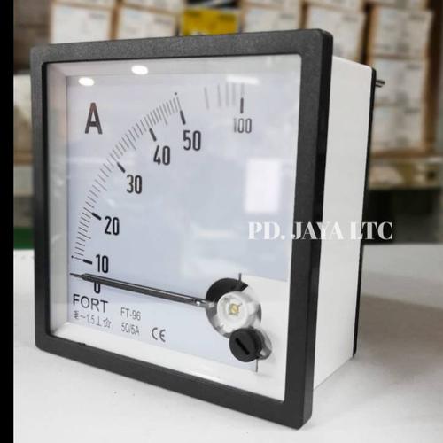 Jual Fort Ampere Meter Via CT Analog Class 1.5 - Voltmeter FT-96A - 0 ...