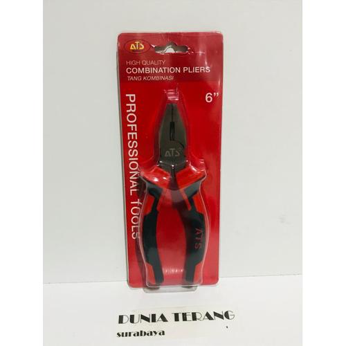 Jual Tang Kombinasi ATS 6in Merah Hitam / Chrome Combination 6 inchi ...