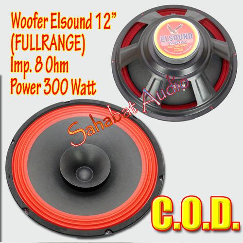 Jual Woofer 12" Elsound FULLRANGE / Speaker Bass 12 in / Speaker 12 ...