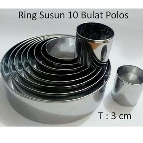 Jual Ring Cuter Motif Bulat SET isi 10 ukuran/ Cetakan kue ring cutter ...