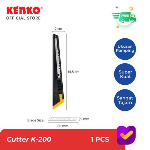 Jual KENKO CUTTER / Pisau Pemotong Kertas K-200 (9 Mm Blade) - Jakarta ...
