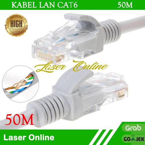 Jual Kabel LAN 50m CAT 6 Internet Jaringan Cat6 UTP 50meter - Jakarta ...